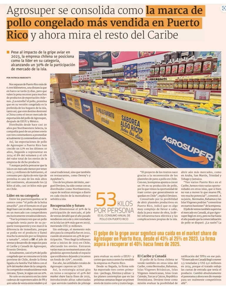 Agrosuper se consolida como la marca de pollo congelado más vendida en ...