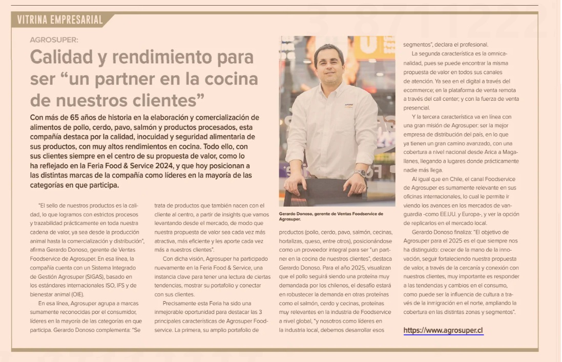 Calidad y rendimiento para ser “un partner en la cocina de nuestros ...
