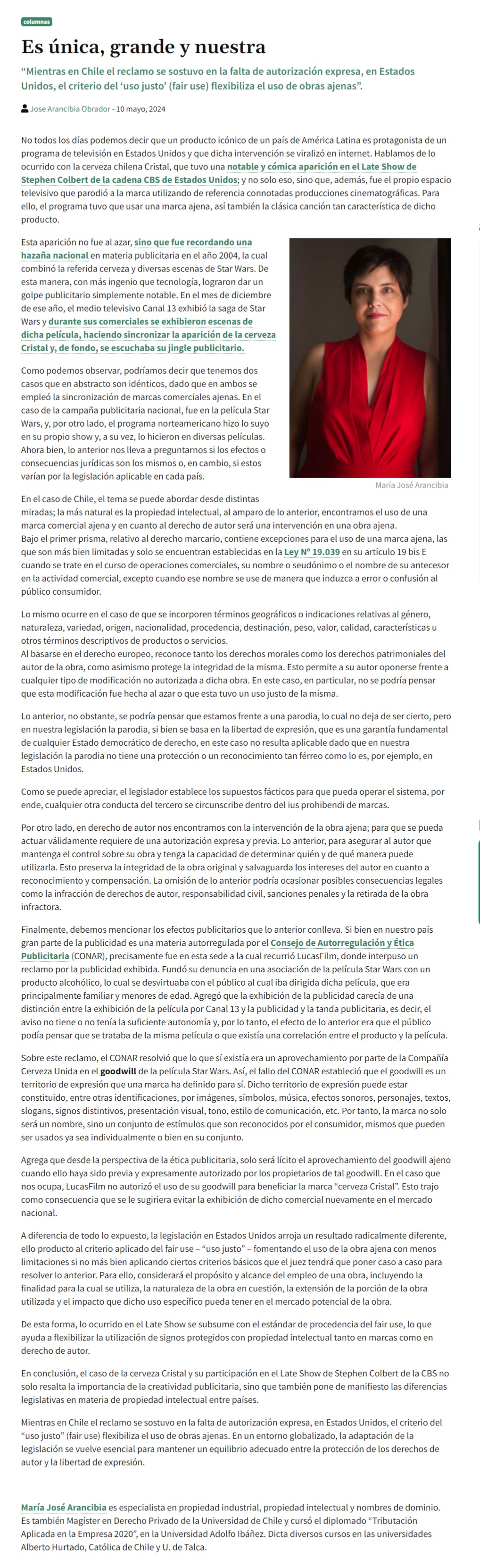 Es única, grande y nuestra | Update News