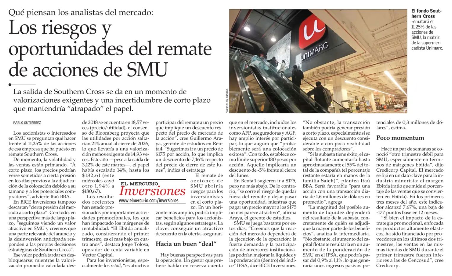 Los riesgos y oportunidades del remate de acciones de SMU | Update News